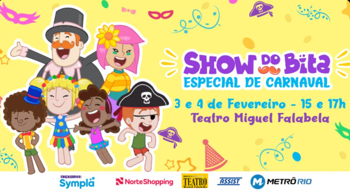 Show do Bita “Especial de Carnaval” – Teatro Miguel Falabella *3 e 4 de fevereiro* | Roteirinho ...