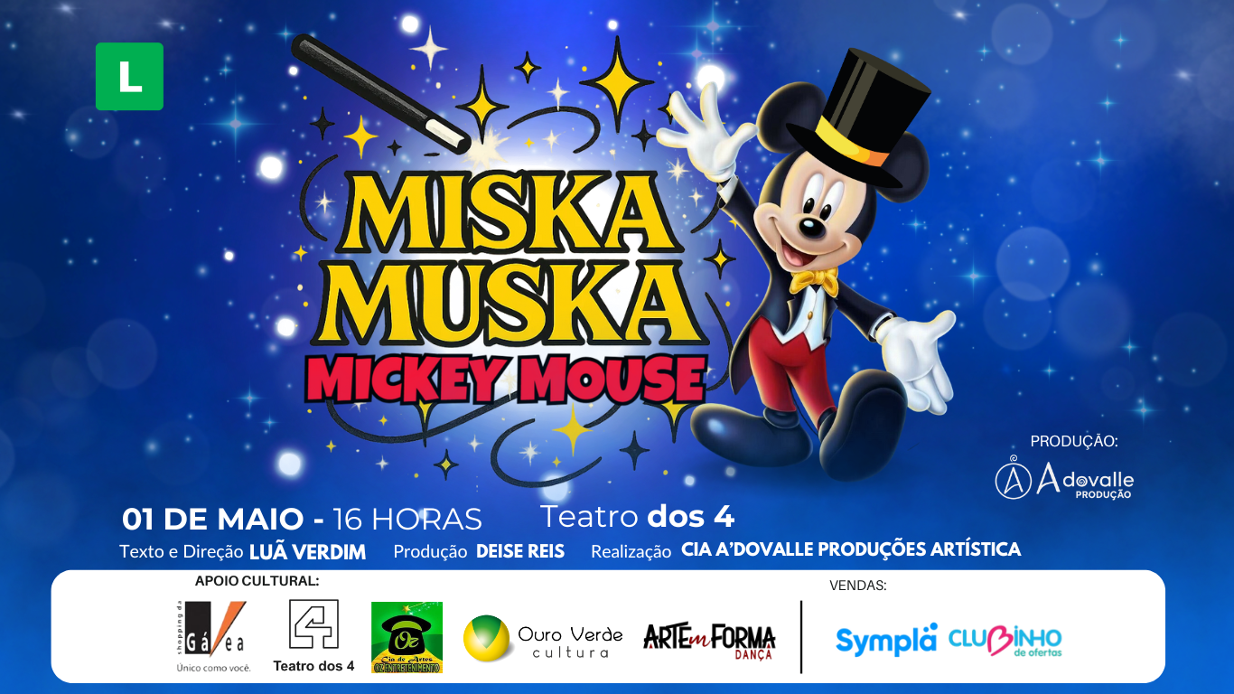 Miska Muska – Teatro dos Quatro *1º de maio* | Roteirinho Carioca
