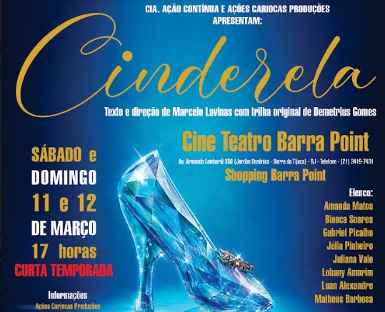 Cinderela – Teatro Barra Point *11 e 12 de março* | Roteirinho Carioca