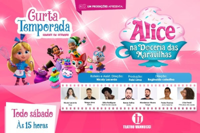 Alice na Doceria das Maravilhas – Teatro Vanucci | Roteirinho Carioca