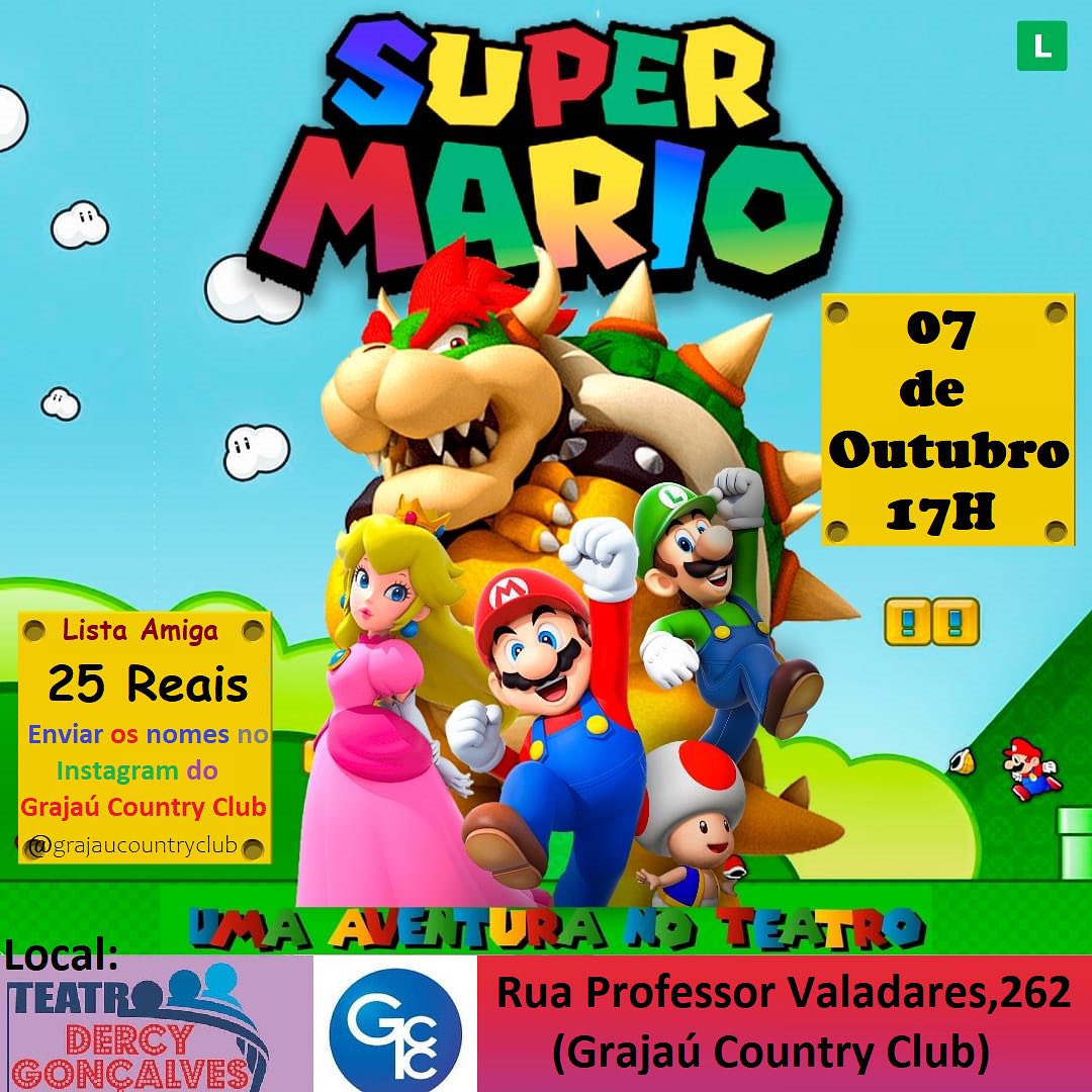 Super Mário – Teatro Dercy Gonçalves (Grajaú Country Club) *7 de ...